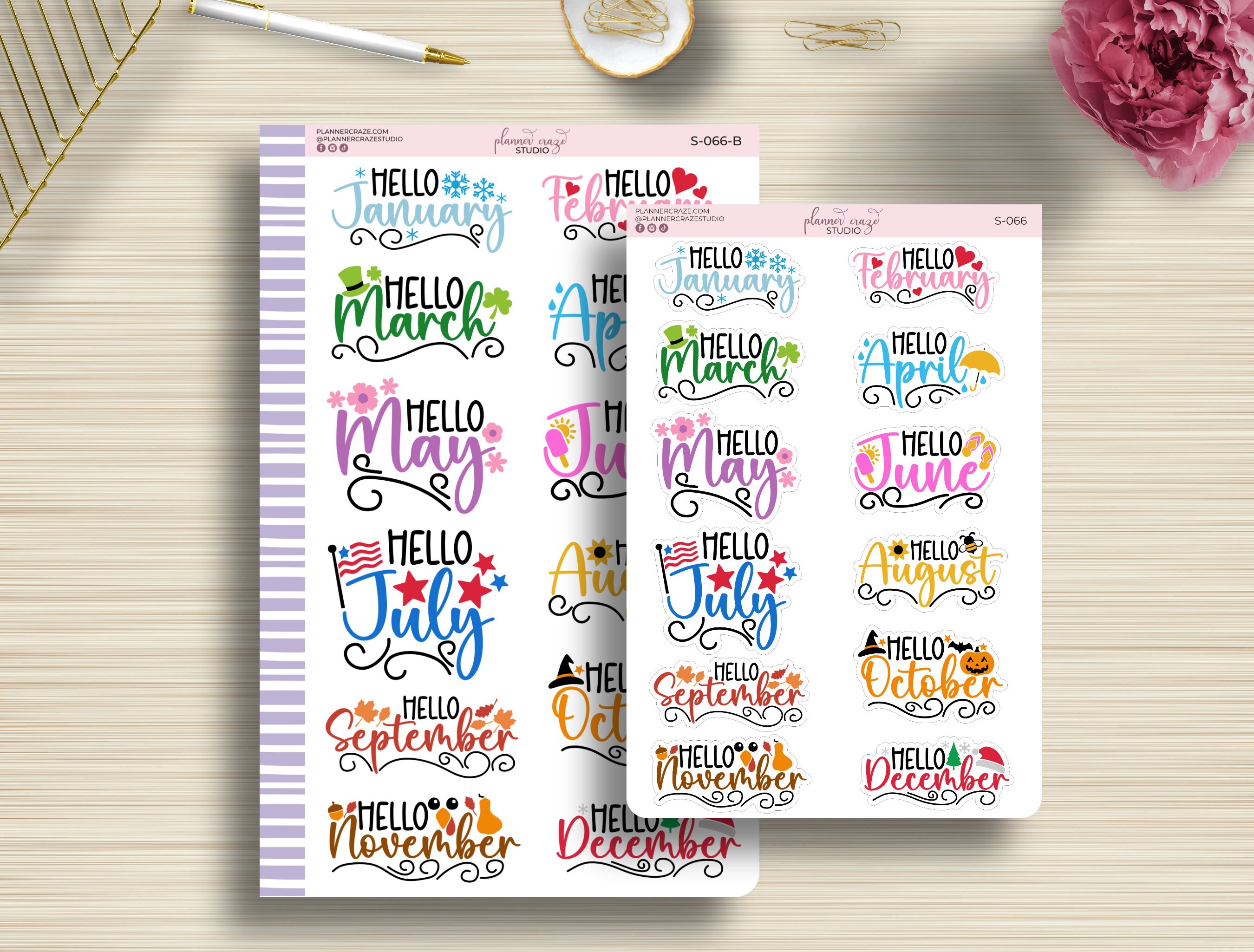 Month Scripts, Planner Stickers, Monthly, Planning Sticker, Functional ...