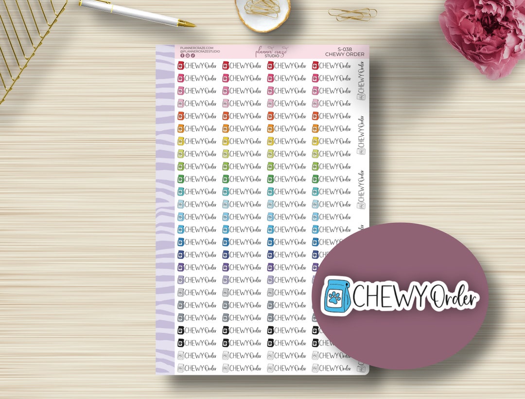 Chewy Order Stickers, Scripts, Pets, Food, Supplies, Dog, Cat, Animal ...