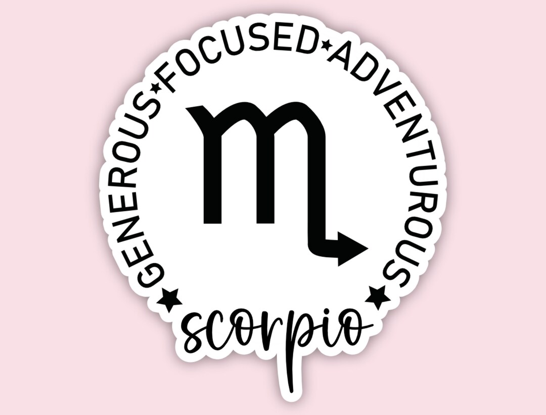 Scorpio Vinyl Sticker, Zodiac, Laptop Decal, Gift for Her Him, Birthday ...