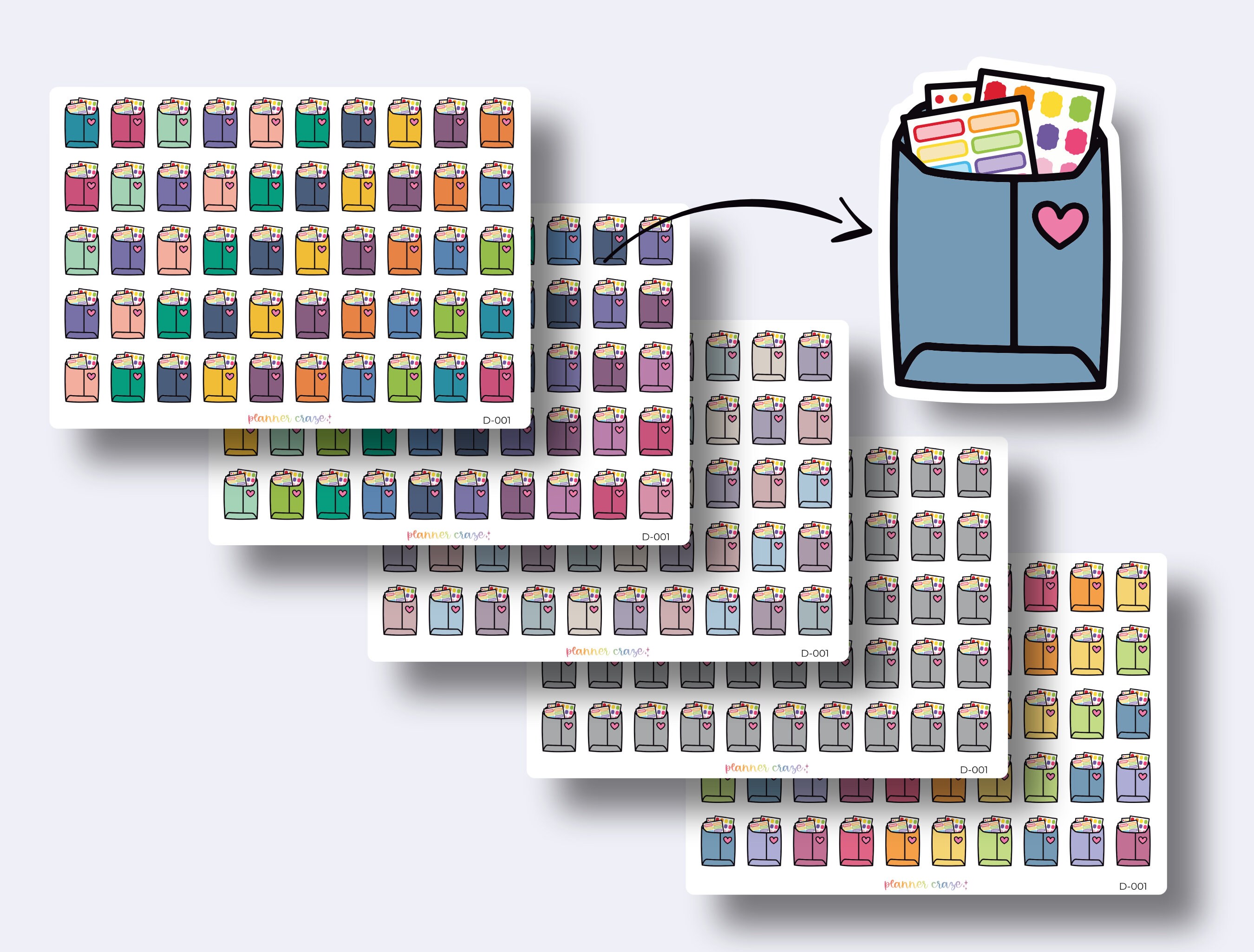 Stickers, Labels & Tags Stickers Paper Functional Stickers Envelope ...