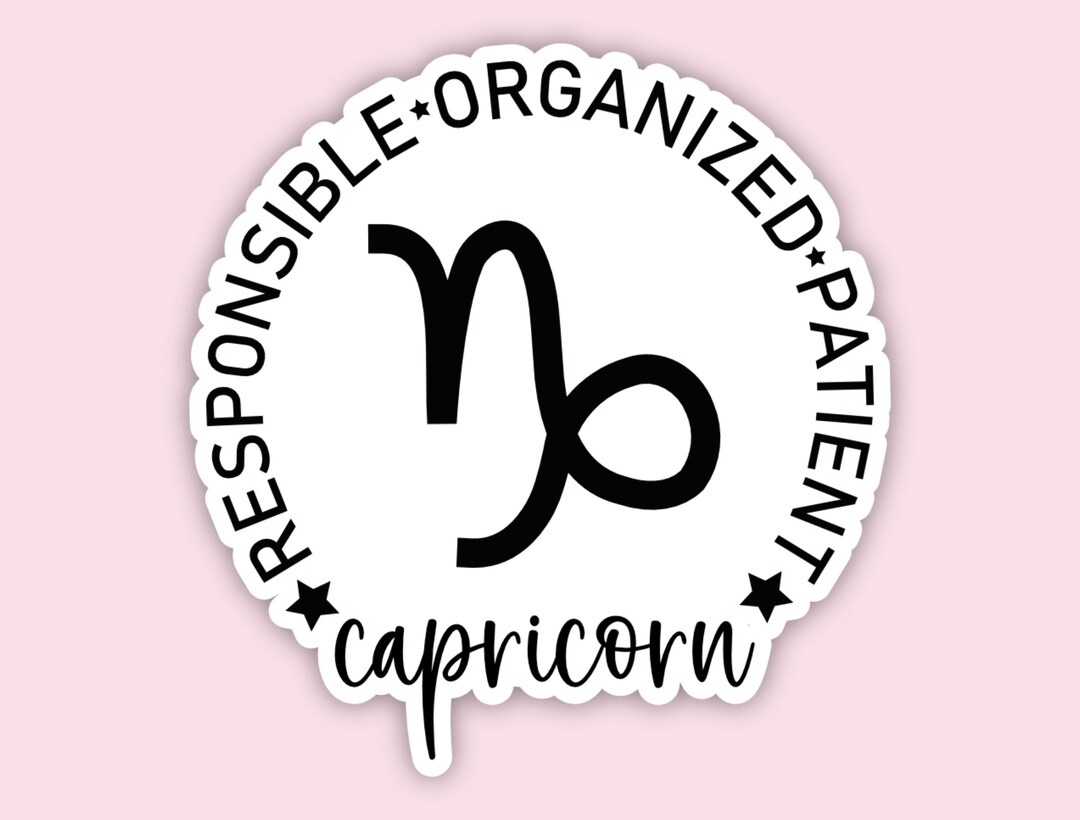 Capricorn Vinyl Sticker, Zodiac, Laptop Decal, Gift for Her Him ...
