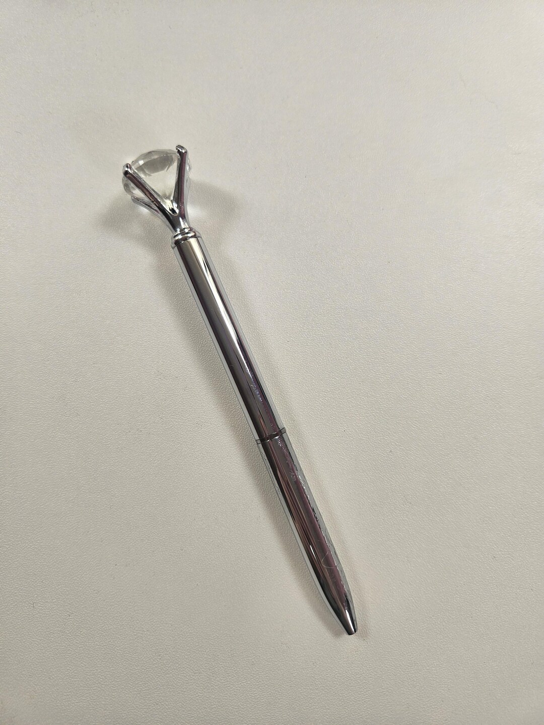Diamond Top Pen, Planner Pen, Metallic Silver, School, Ballpoint, Gift ...
