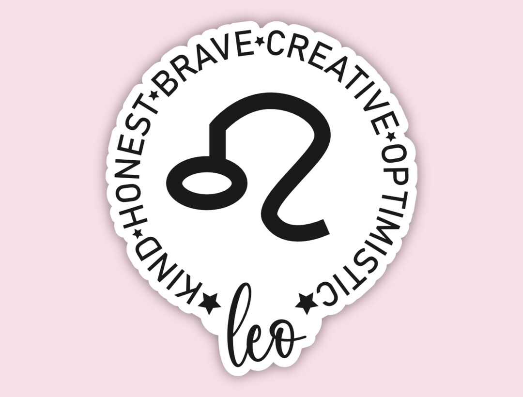 Leo Vinyl Sticker, Zodiac, Laptop Decal, Gift for Her Him, Birthday ...