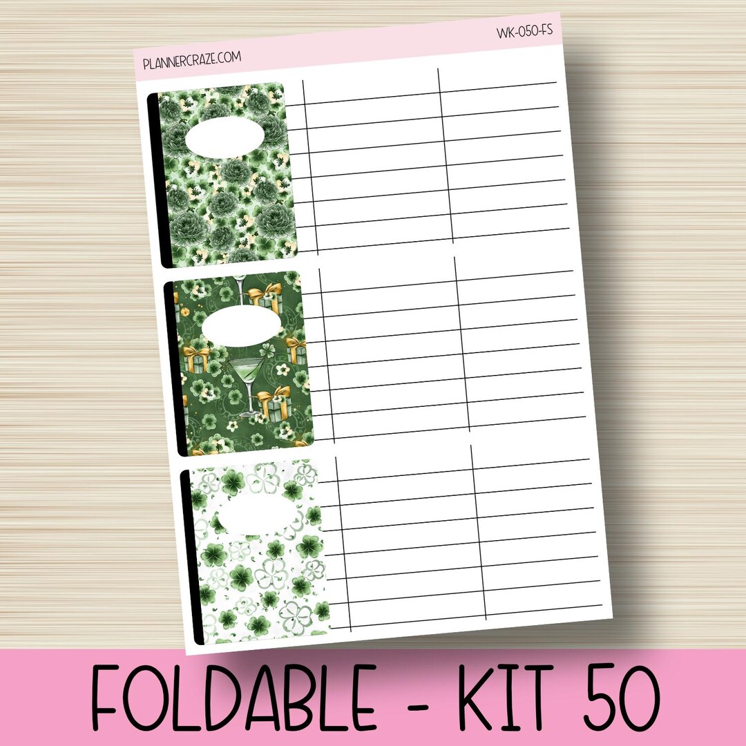 Foldable Planner Stickers, Tri-fold Sticker, Composition Notebook, Erin ...