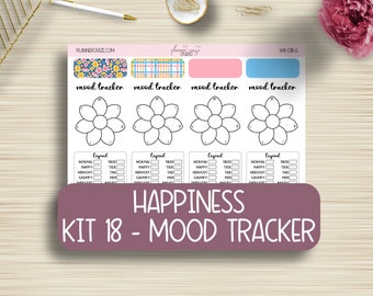 Weekly Mood Tracker Stickers set of 12 Item 814 - Etsy