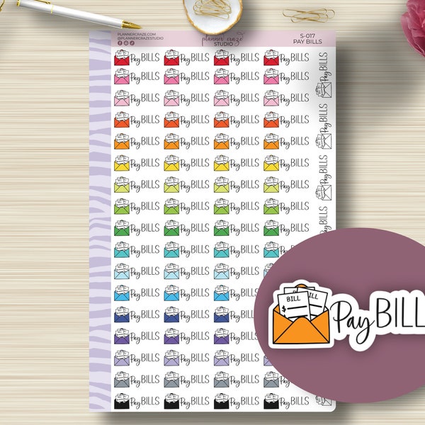 Bill Pay Stickers - Etsy