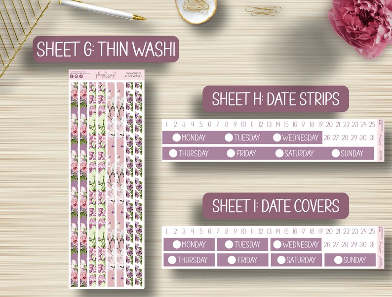 7x9 Weekly Planner Stickers Planning EC Labels Erin - Etsy