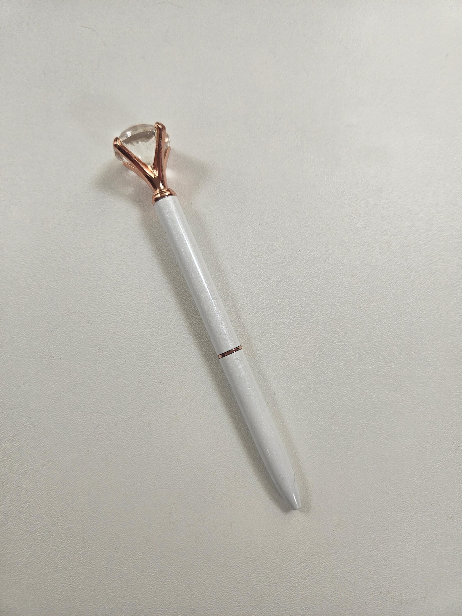 Diamond Top Pen, Planner Pen, White, Metallic Rose Gold, School ...