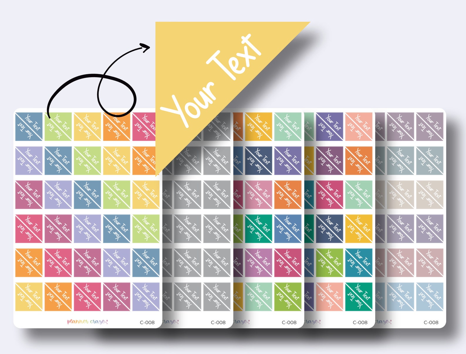 CUSTOM Corner Planner Stickers Work Vacation Reminder Erin - Etsy