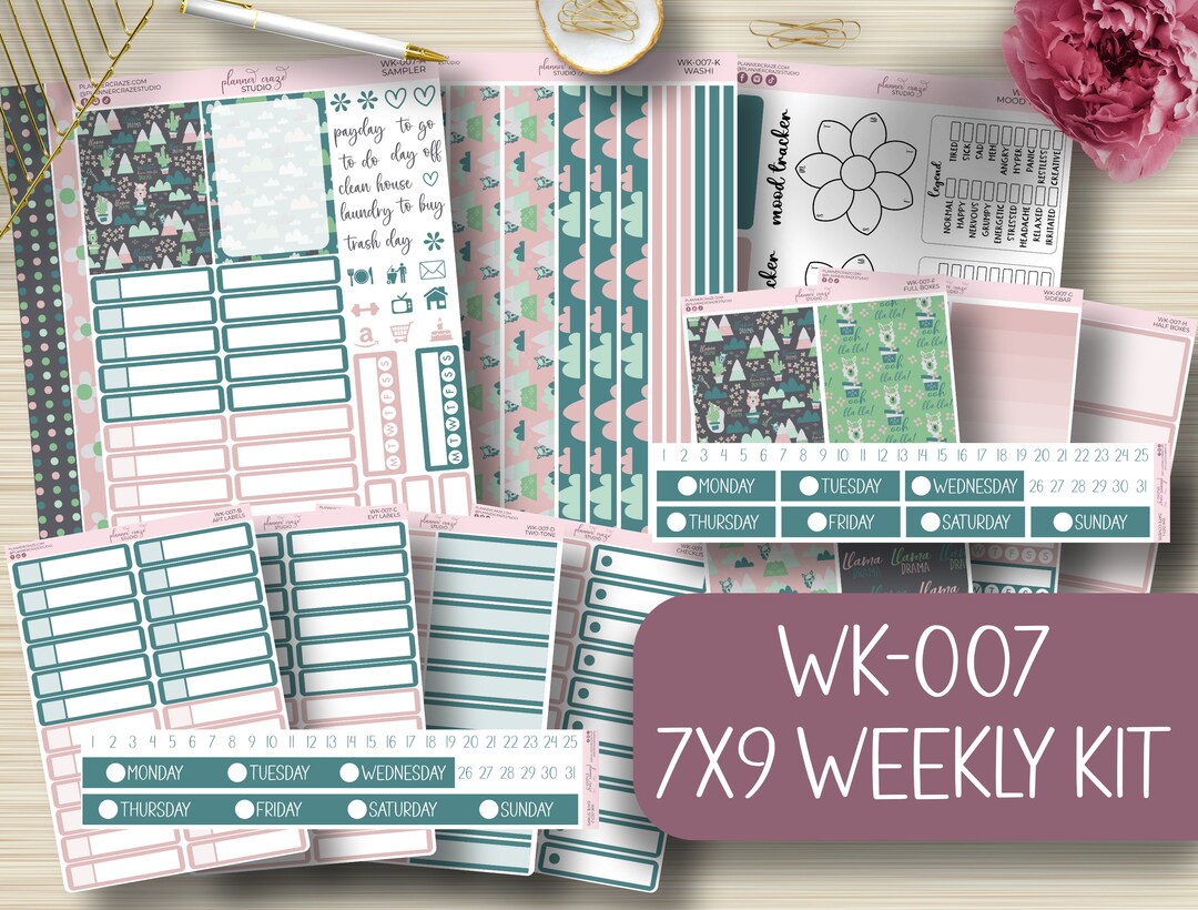 7x9 Weekly Planner Stickers, Planning, EC, Labels, Erin Condren Life ...
