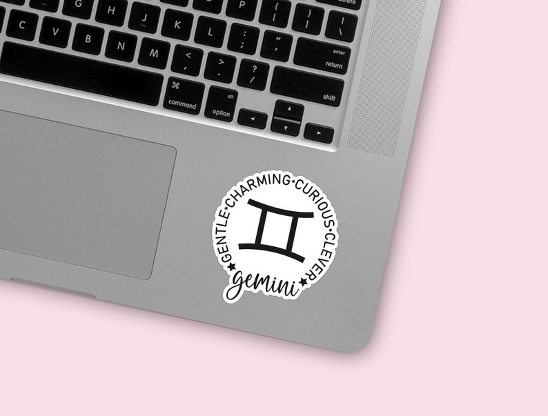 Gemini Vinyl Sticker Zodiac Laptop Decal Gift for Her Him - Etsy