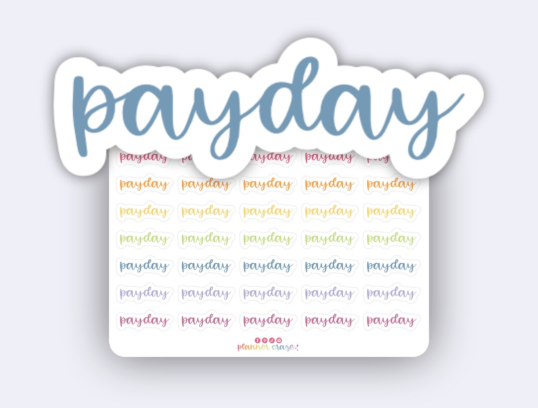 Payday Script Planner Stickers, Budget, Income, Erin Condren Life ...