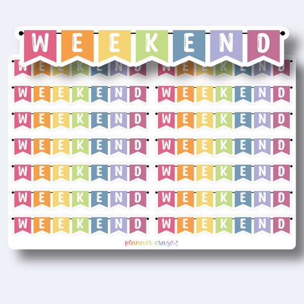 Weekend Stickers - Etsy