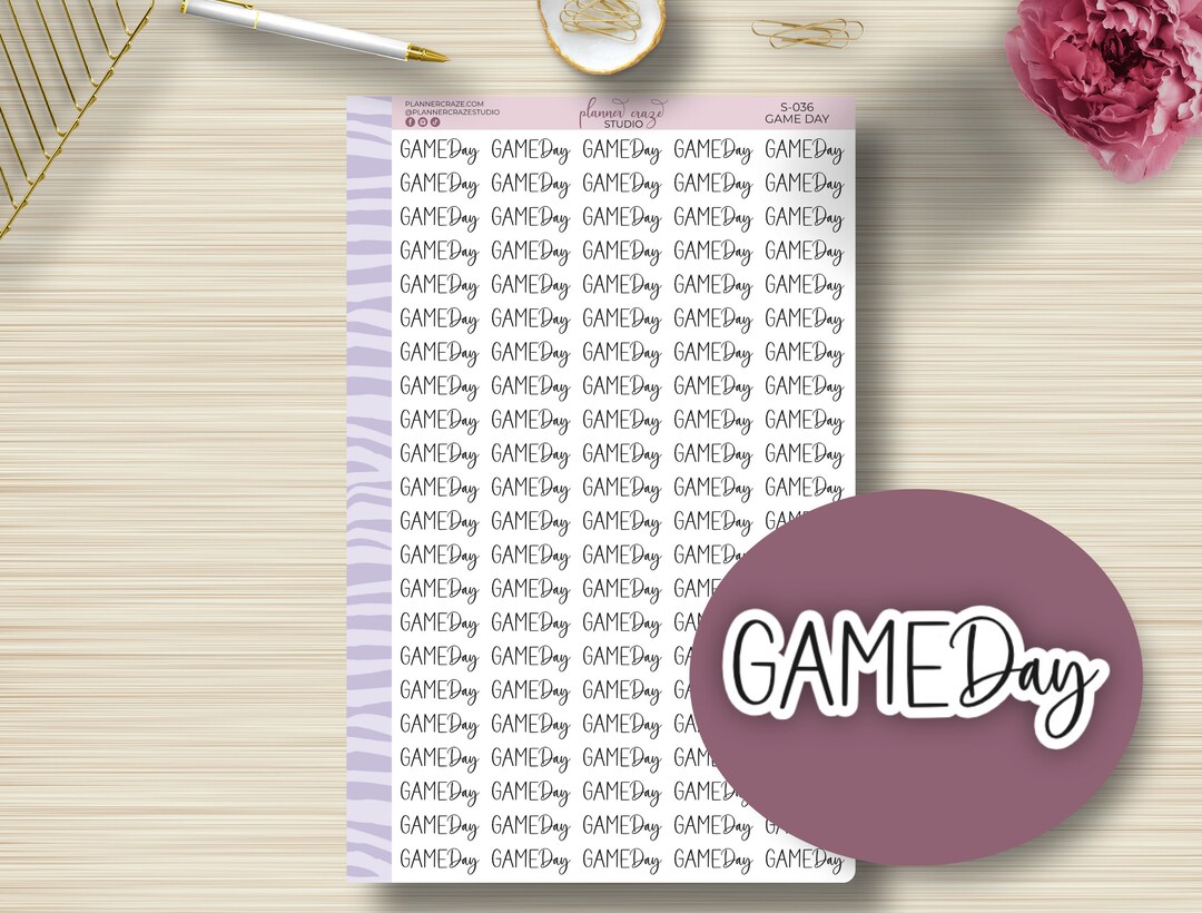 Game Day Stickers, Scripts, Event, Sports, School, College, High School ...