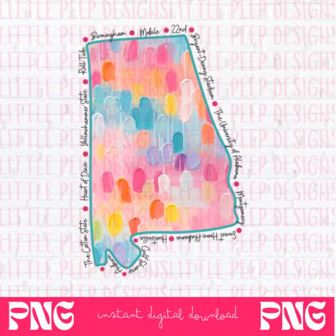 AL State PNG, State of Alabama Design, Women’s State of Alabama T-shirt ...