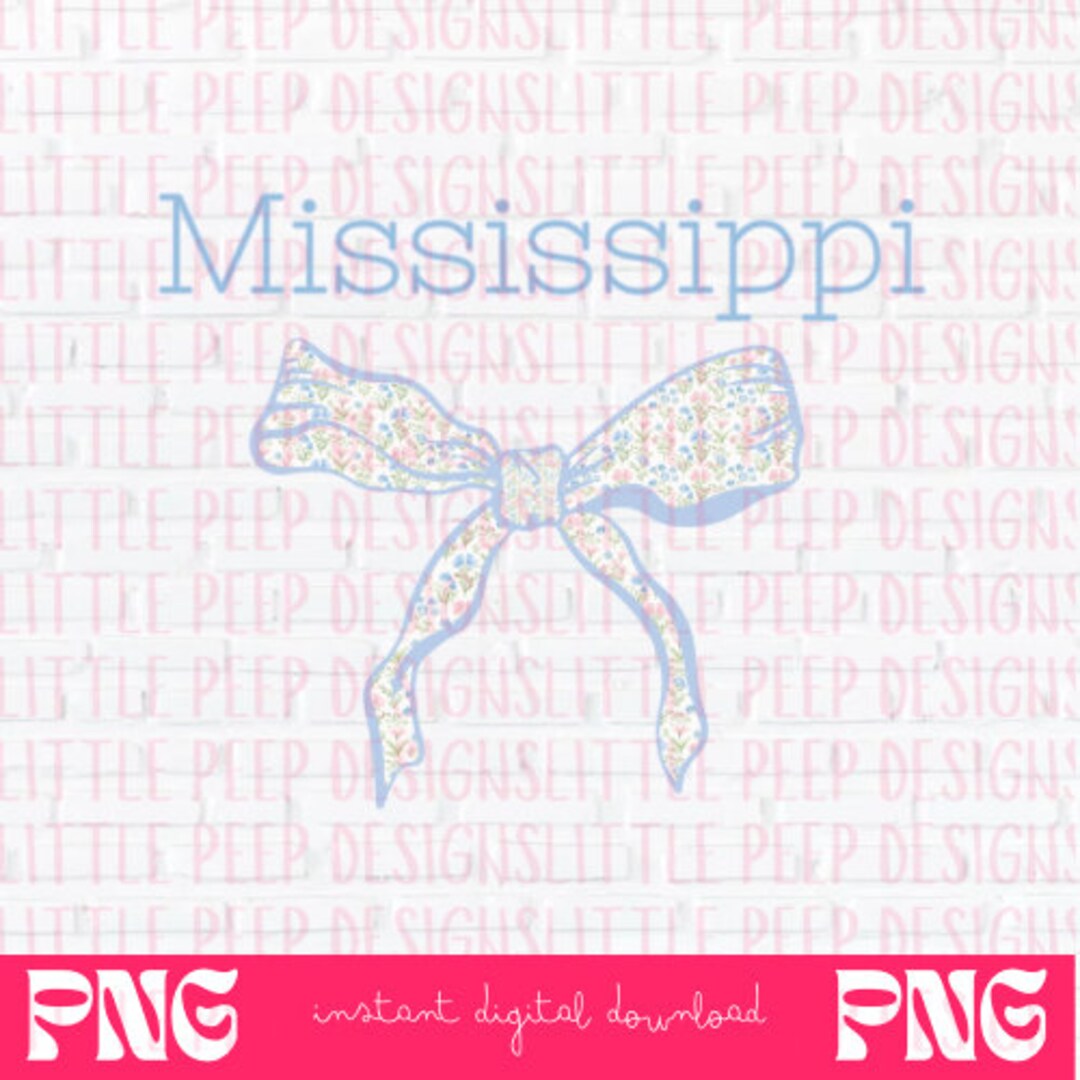 MS Bow State PNG, State of Mississippi Design, Grand Millennial Png ...