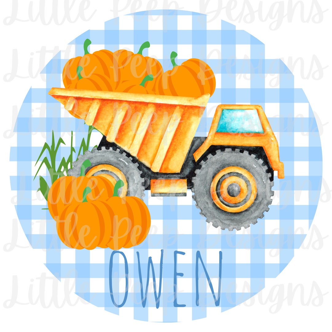 Pumpkins, Tractor Pumpkins, Fall Boys Designs,watercolor Clipart ,fall ...