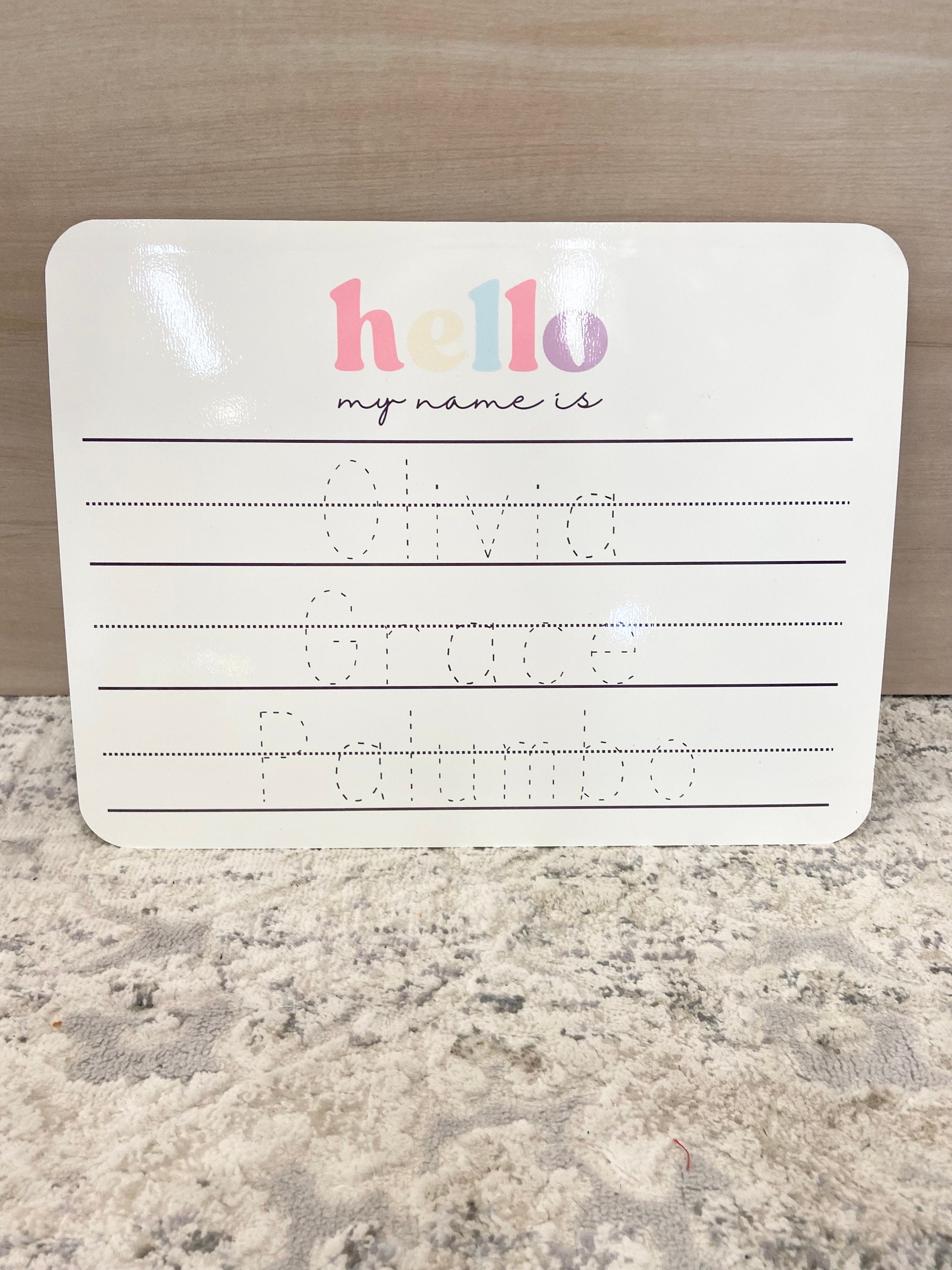 Educational Name Tracing Boards, I Can Write My Name, Dry Erase Board ...