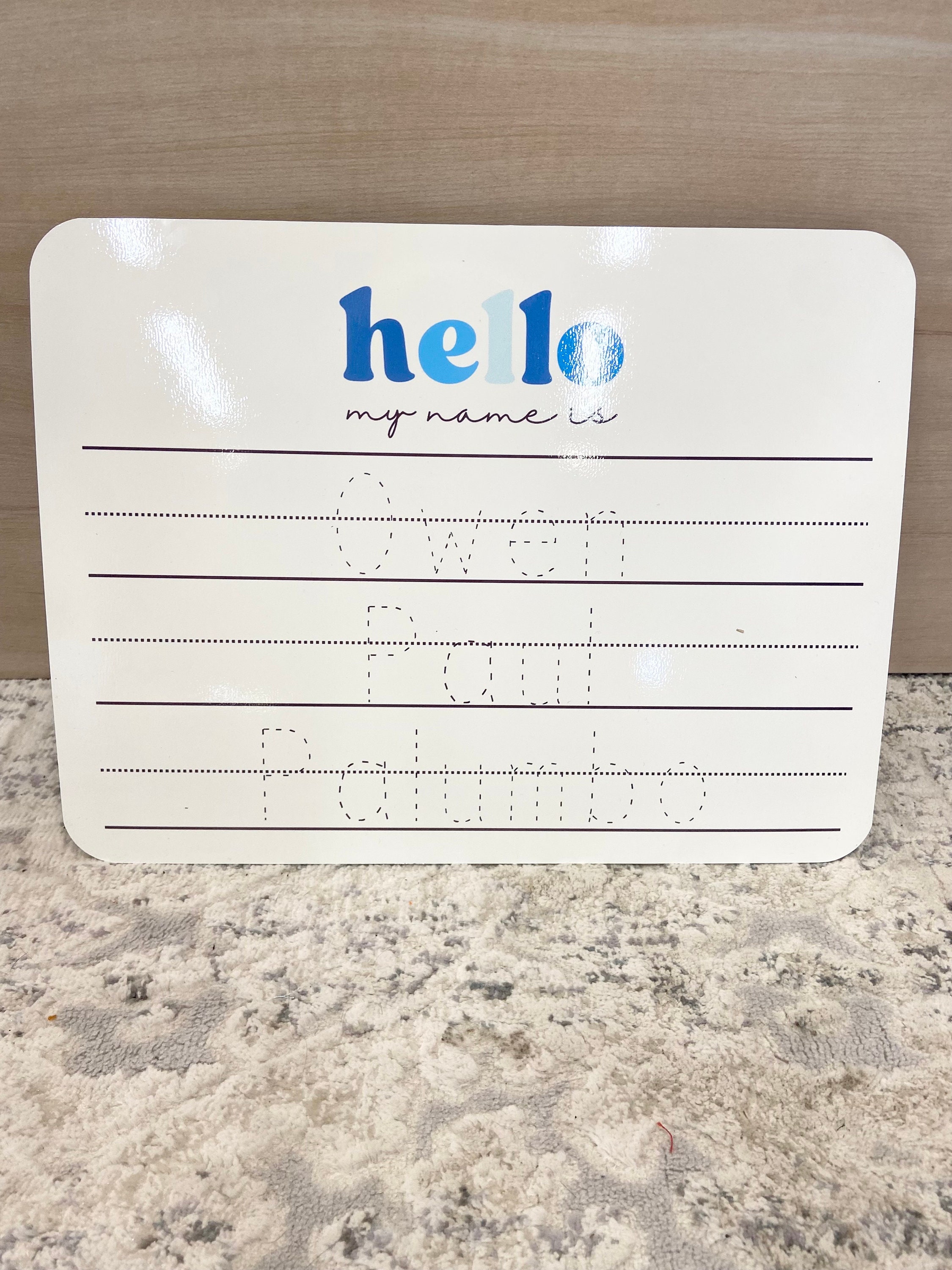 Educational Name Tracing Boards, I Can Write My Name, Dry Erase Board ...