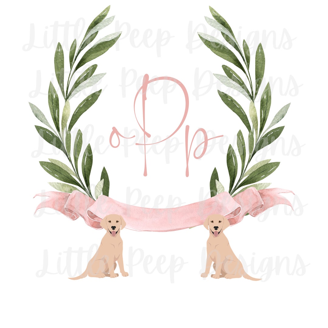 Crest Wreath, Girls Monogram Wreath, Watercolor Clipart,fall, Png ...