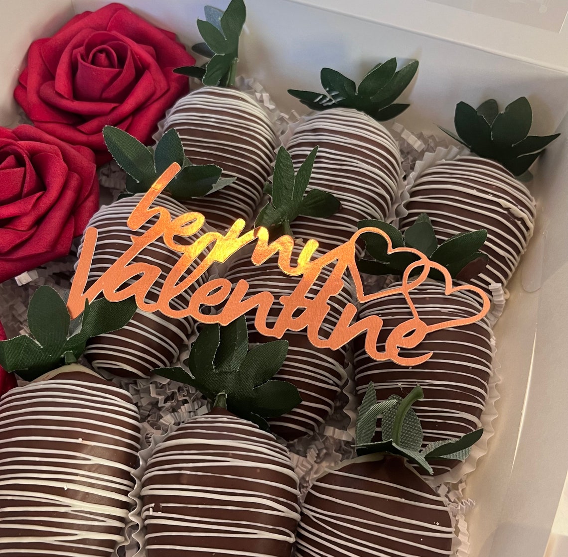 Be My Valentine Cake Topper | Breakable Heart Topper | Chocolate ...