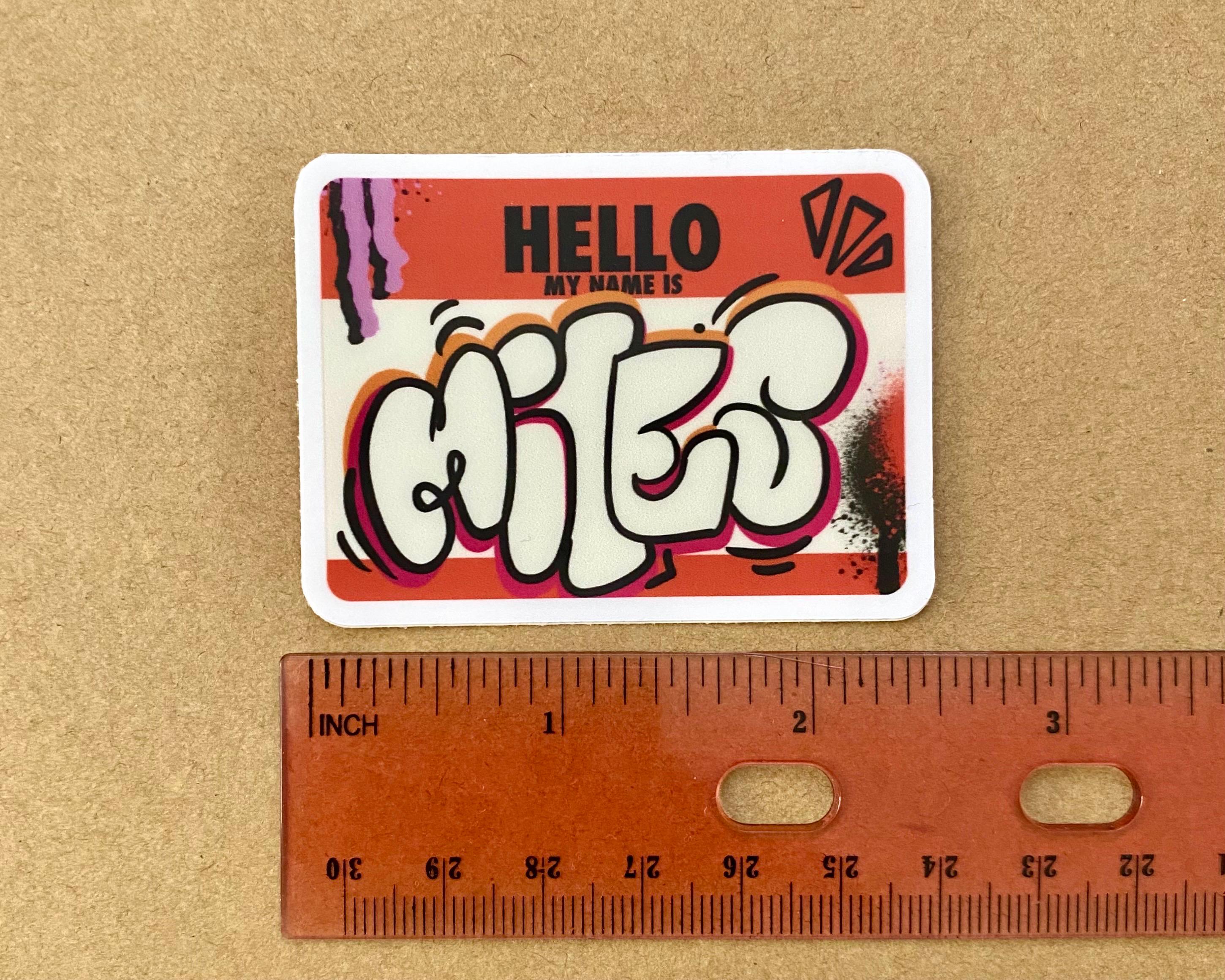 Miles Morales Nametag Sticker - Etsy