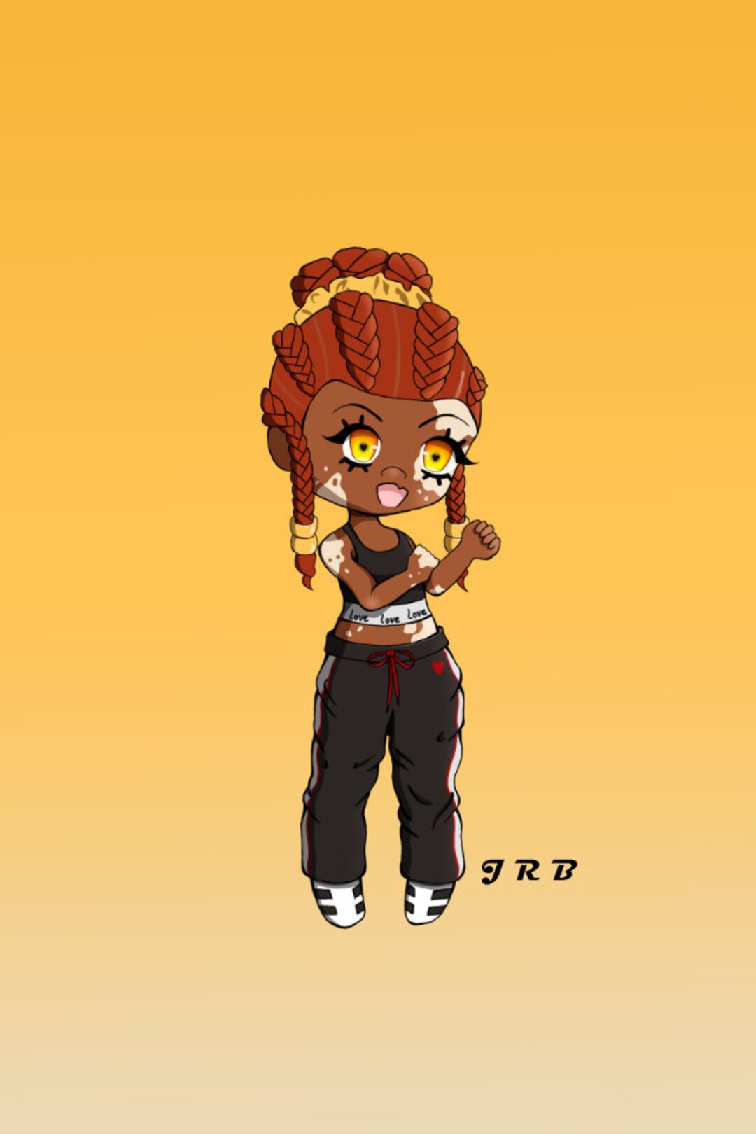 Sporty Chibi Girl Wallpaper - Etsy