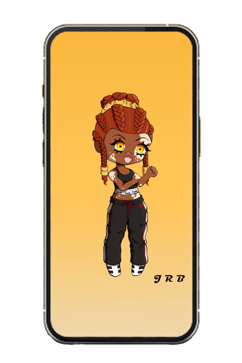 Sporty Chibi Girl Wallpaper - Etsy