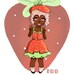 Strawberry Chibi Girl Wallpaper - Etsy