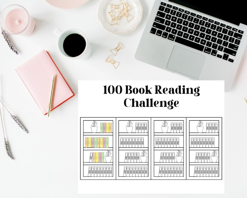 100 Book Reading Challenge Tracker 100 Book Reading Log - Etsy
