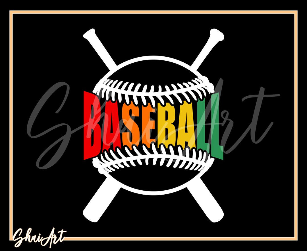 Baseball Bat and Ball Colored Svg, Baseball Svg, Silhouette, Svg, Png ...