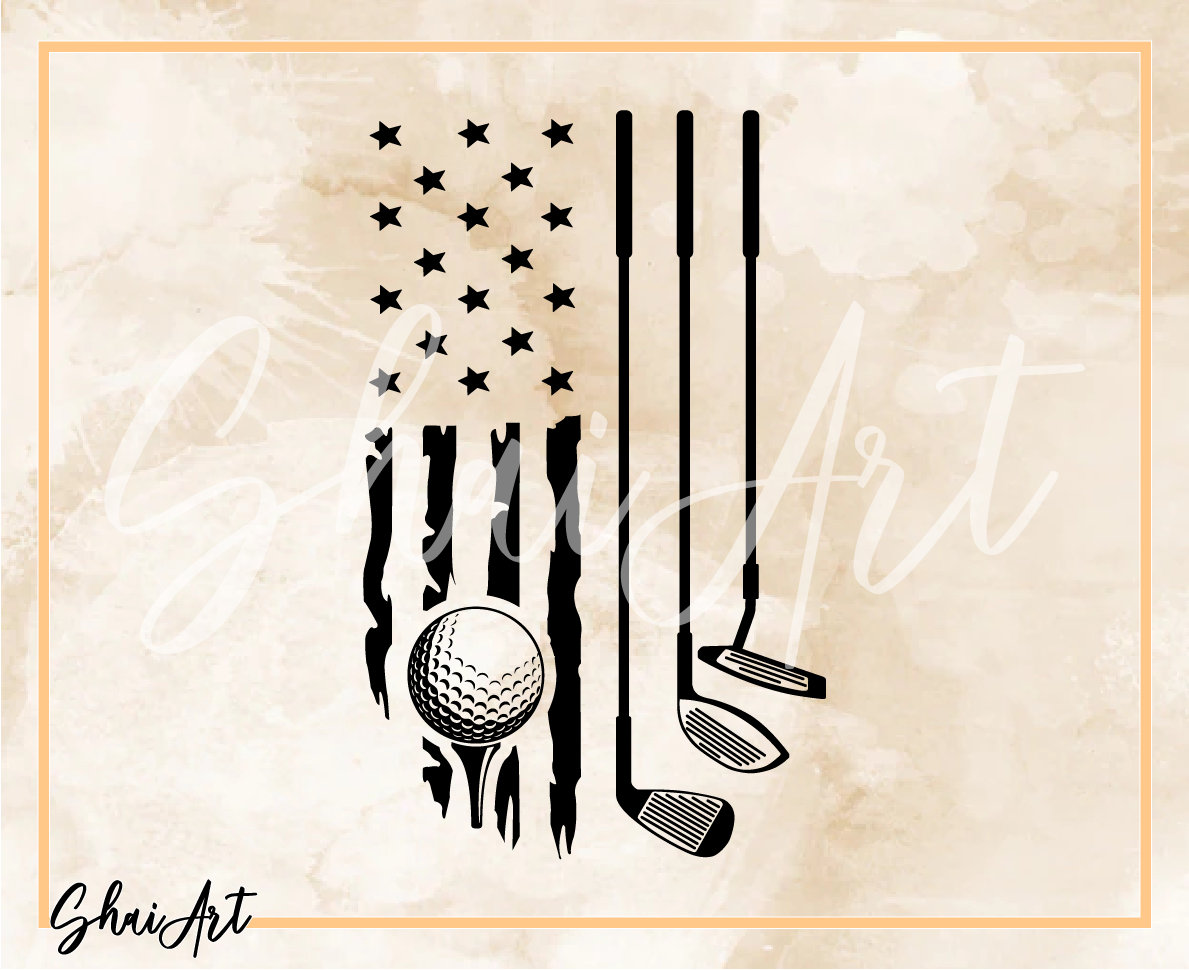 Golf US Flag Bats Svg Golf Svg Golfing Svg Golfer Svg Svg - Etsy