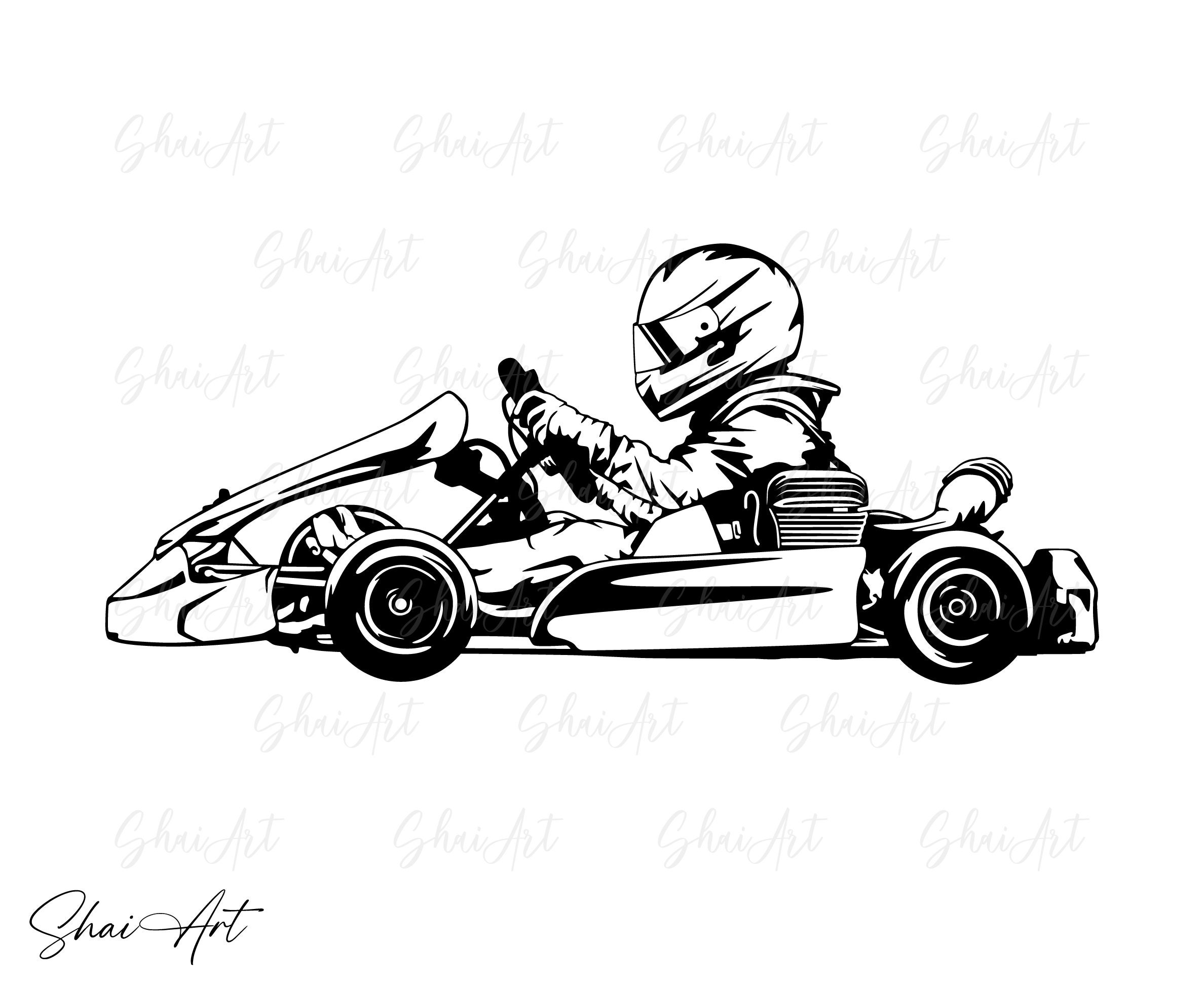Go Kart Svg Go Kart Racer Svg Svg Png Cricut Dxf - Etsy