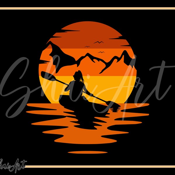 Kayaking Svg - Etsy
