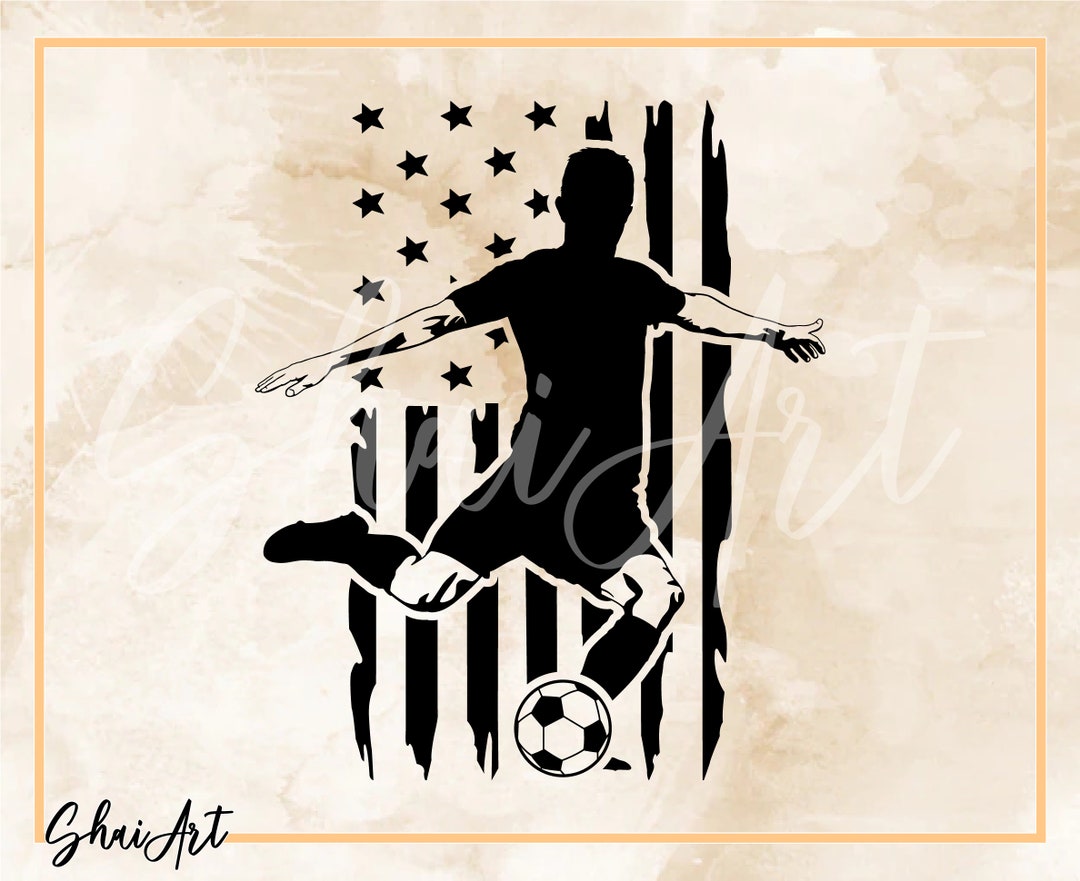 Soccer Player US Flag Svg File, Football Svg, Soccer Svg, Svg, Png ...