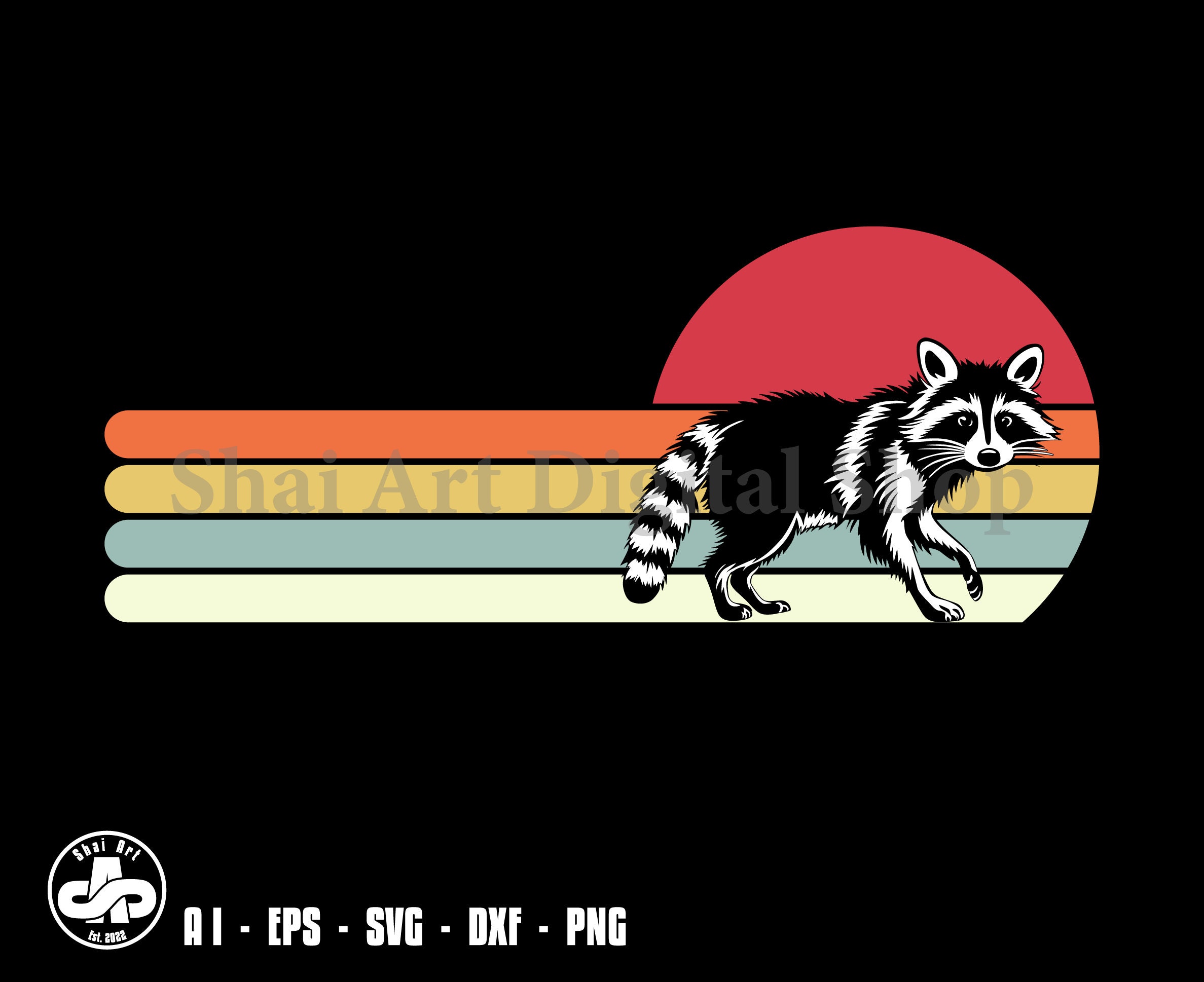 Mapache svg, silueta de mapache svg, png, cricut, dxf, clipart, para ...