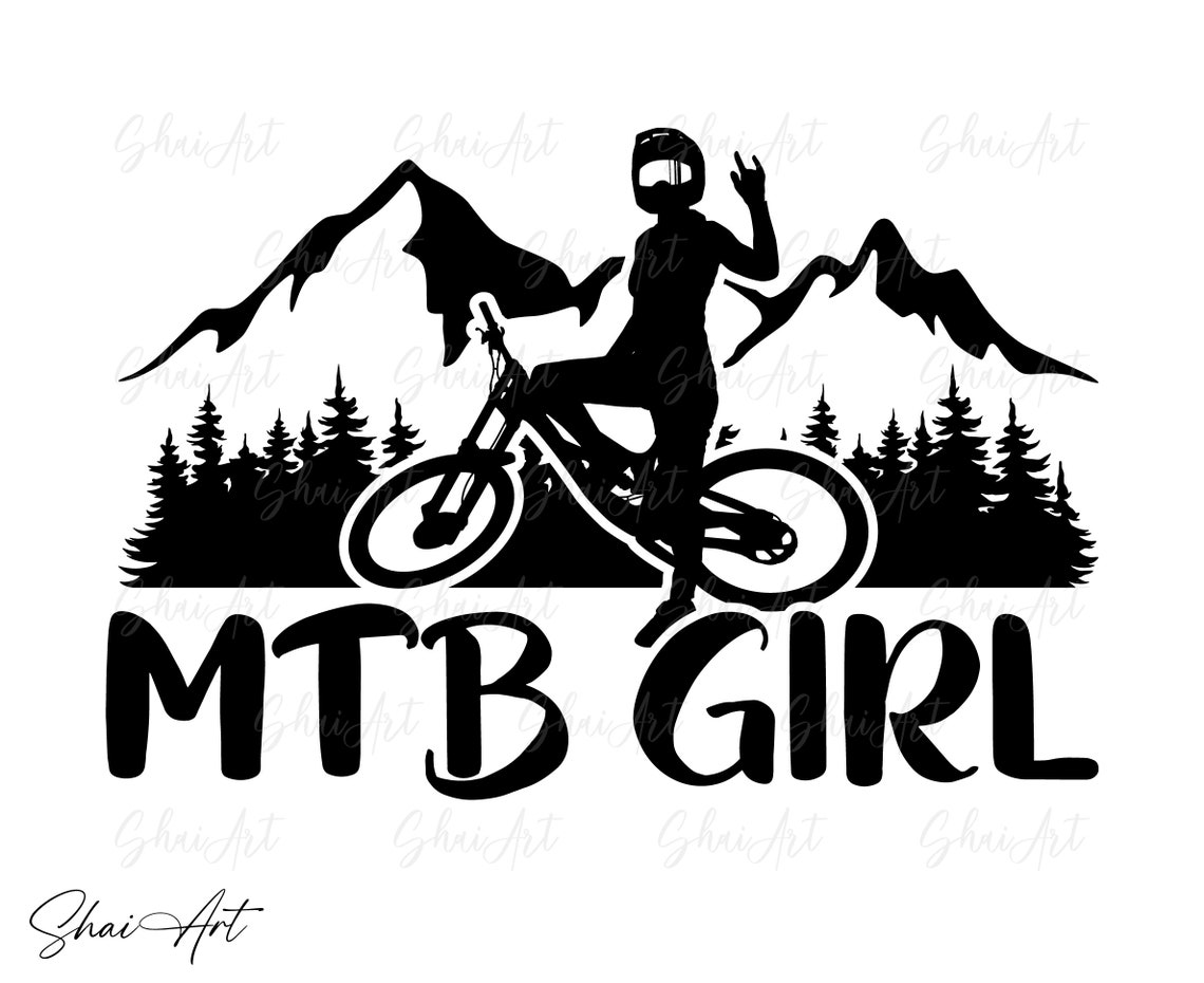 Mtb Girl Svg Mtb Girl Hand Sign Mountain and Trees Svg Mtb - Etsy