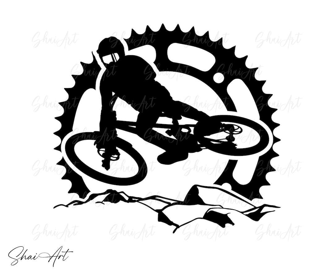 Biker Downhill Trail Svg File, Mtb Svg, Bike Svg, Biker Svg, Svg, Png ...