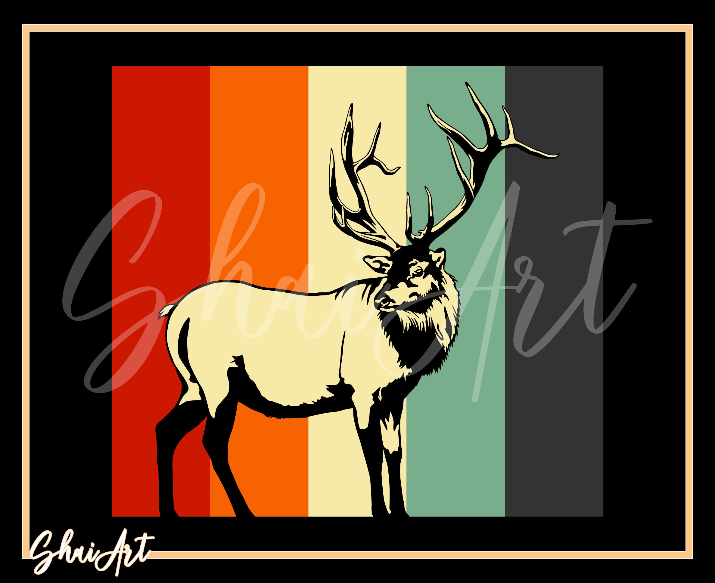 Deer Svg Deer Colored Silhouette Svg Hunting Svg Svg Png - Etsy