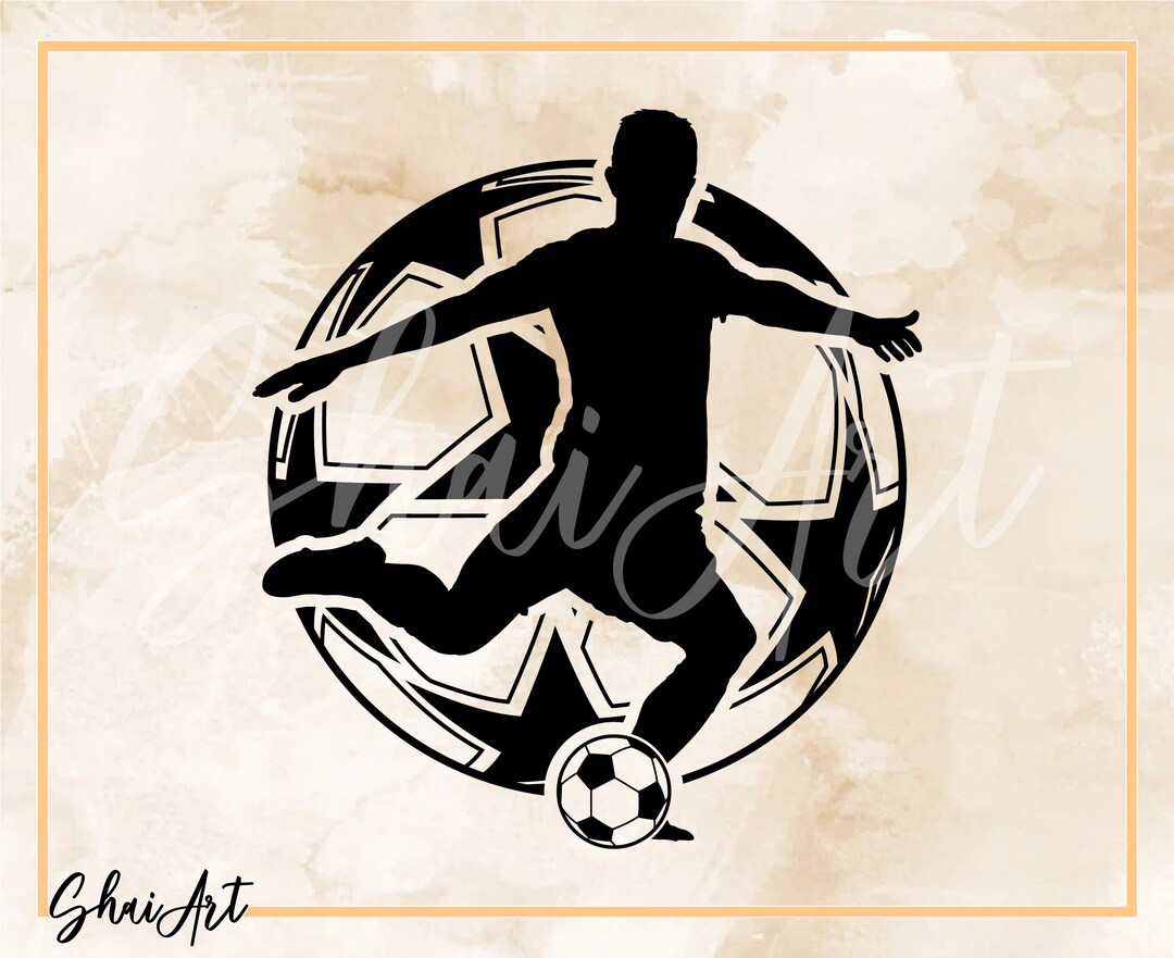 Soccer Svg Soccer Ball Player About to Kick Football Svg - Etsy