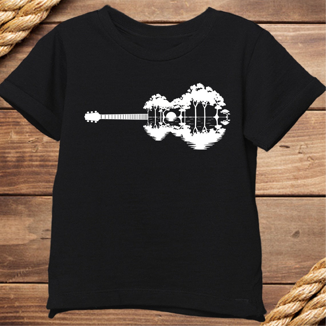 Guitar Trees Reflection on Water Svg Guitar Svg Svg Svg - Etsy