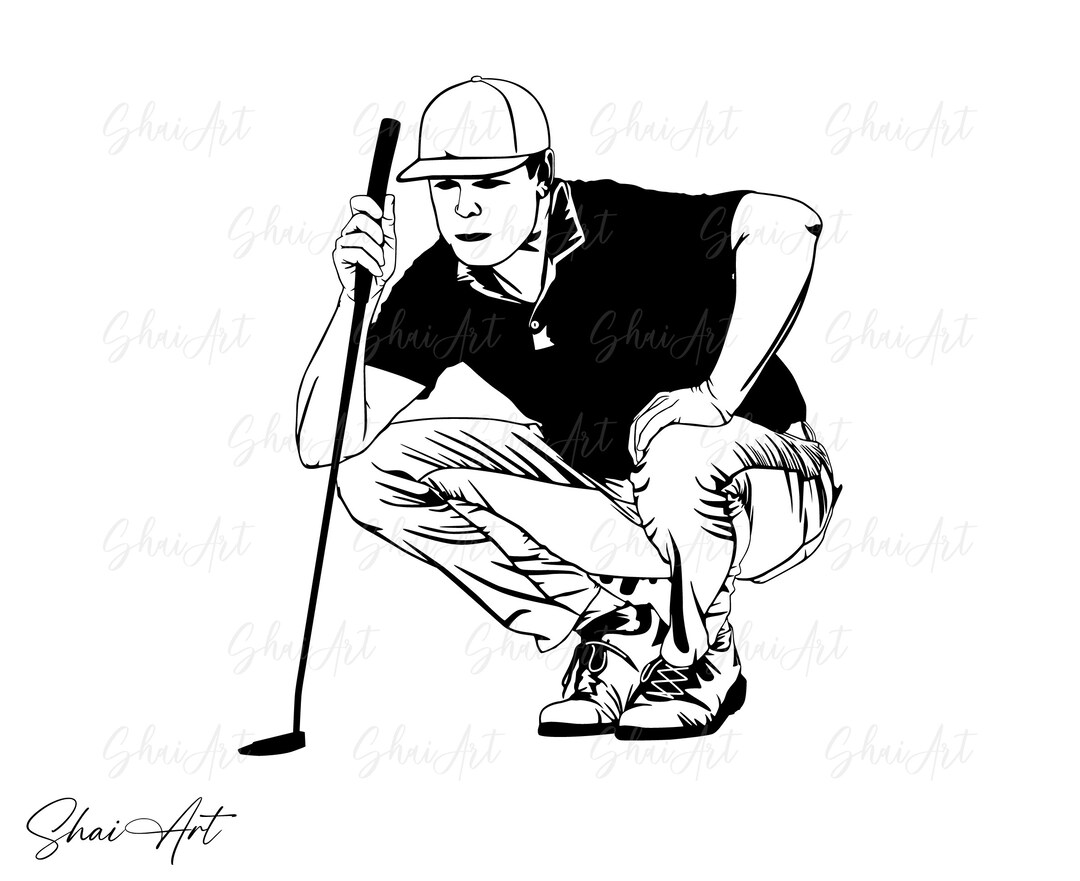 Golfer Sighting Svg File, Golf Svg, Golfing Svg, Golfer Svg, Svg, Png ...
