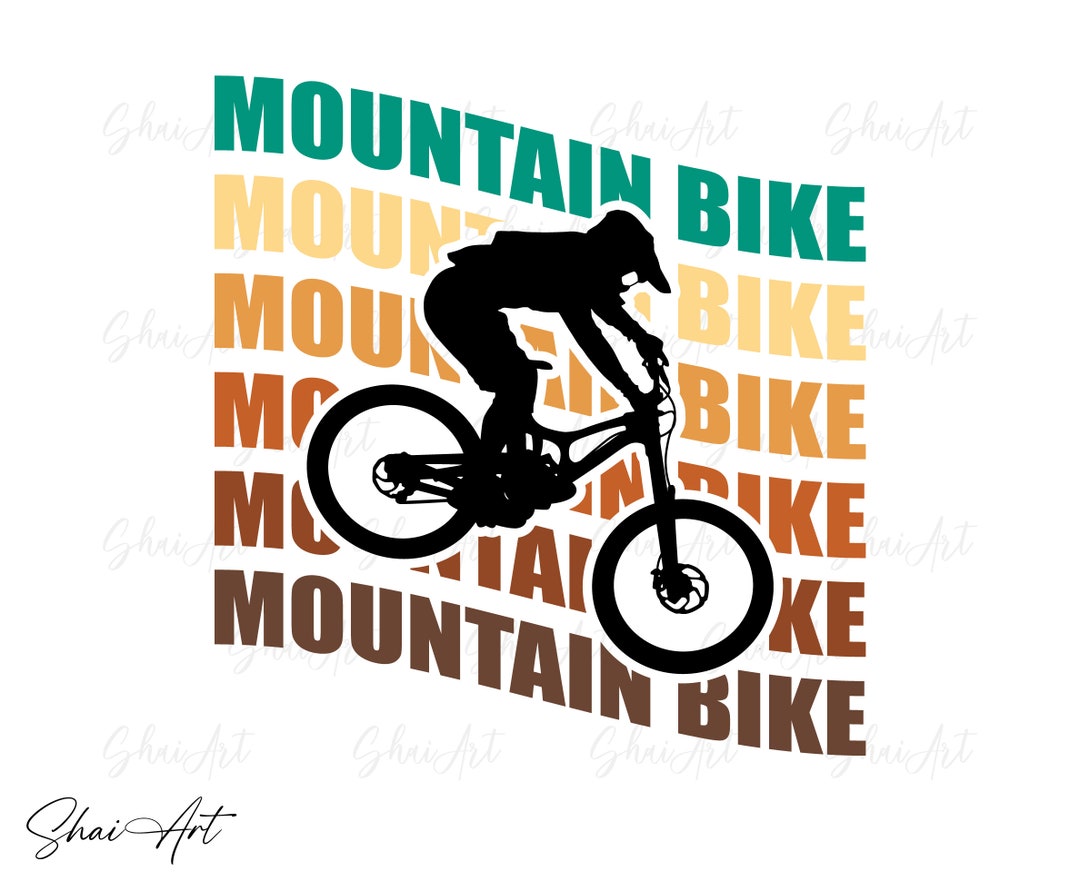 Biker Mountain Bike Colored Svg File, Mtb Svg, Bike Svg, Biker Svg, Svg ...