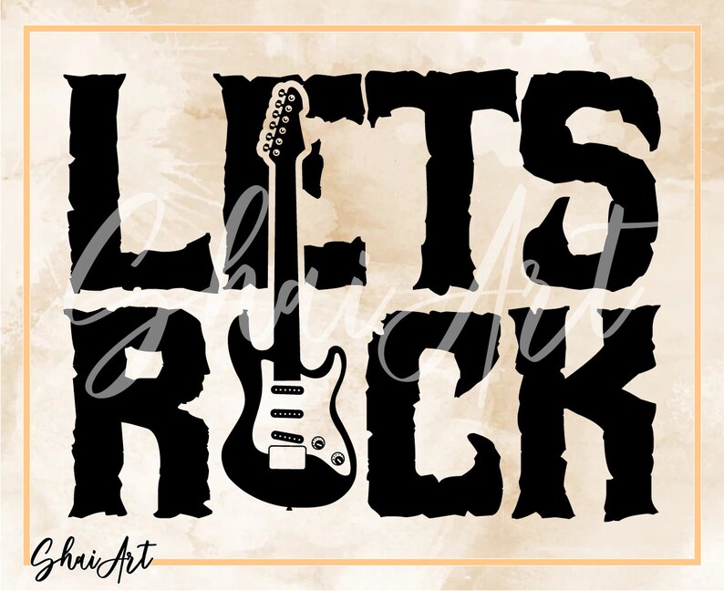 Lets Rock Electric Guitar Svg Guitar Svg Svg Svg Png - Etsy UK
