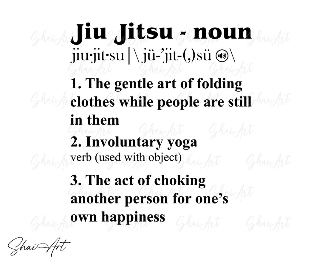 Jiu Jitsu Svg, Jiu Jitsu Noun Meaning Svg, Svg, Png, Cricut, Dxf ...