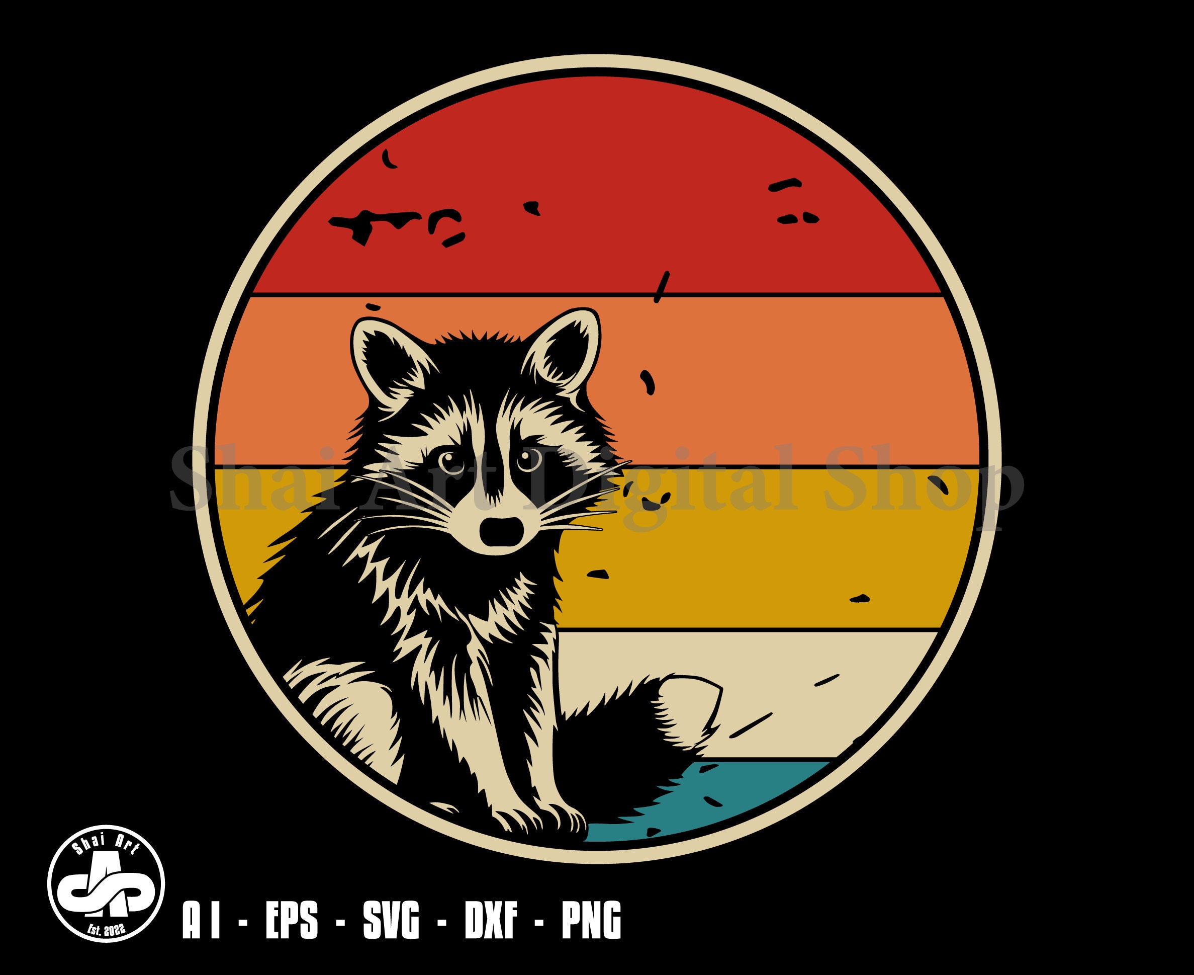 Mapache svg silueta de mapache 2 svg png cricut dxf - Etsy México