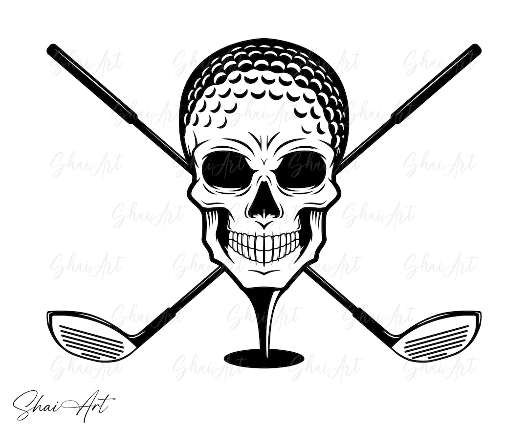 Golf Club Skull Svg File, Golf Svg, Golfing Svg, Golfer Svg, Svg, Png ...