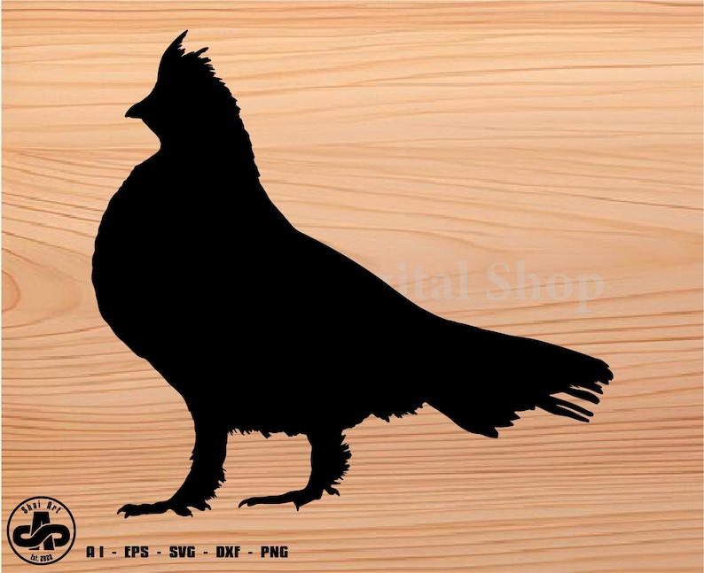 Ruffed Grouse Vector, Ruffed Grouse Svg, Hunting Svg, Bird Hunting Svg ...