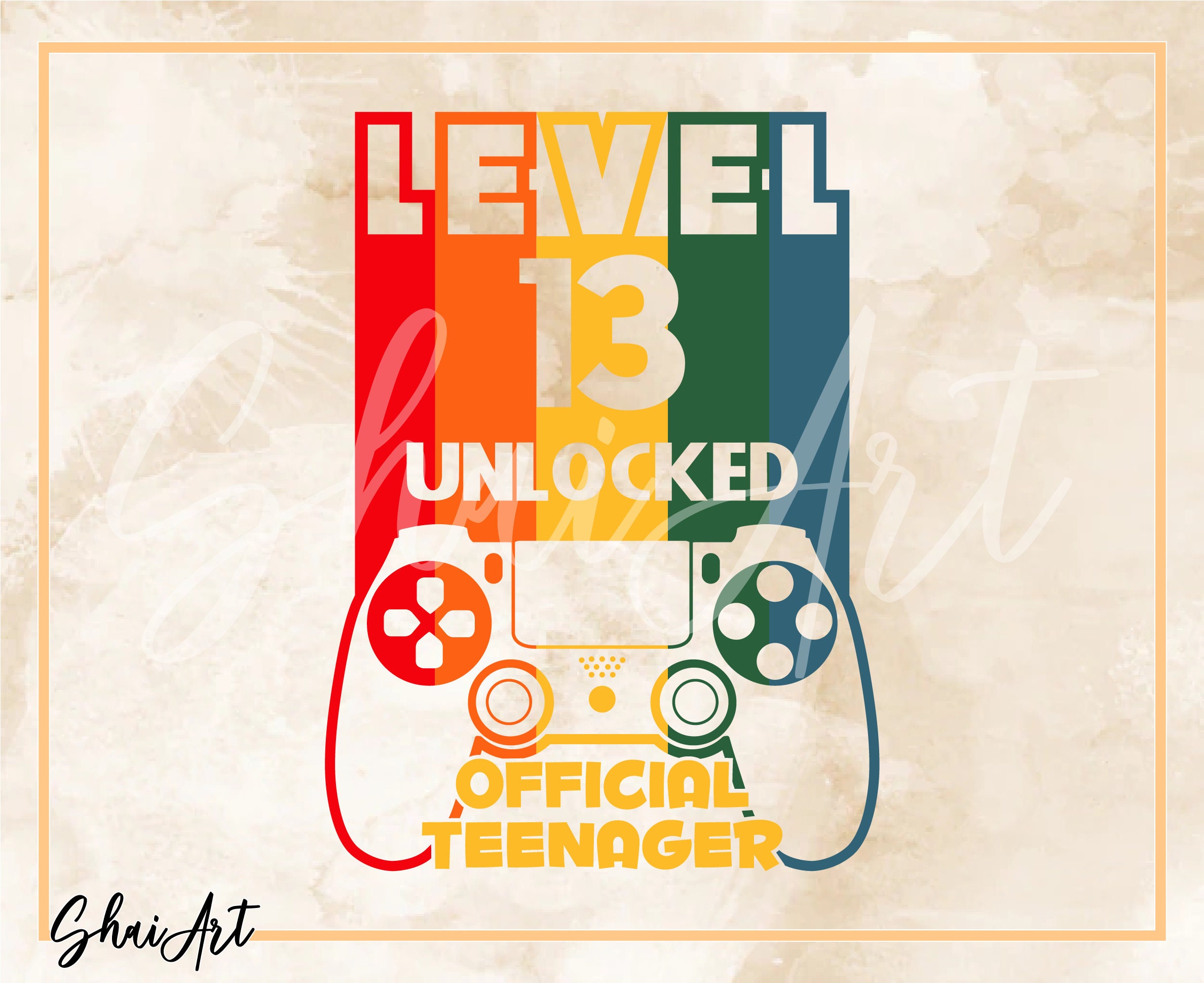 Level 13 Unlocked Official Teenager Svg File Game Controller - Etsy