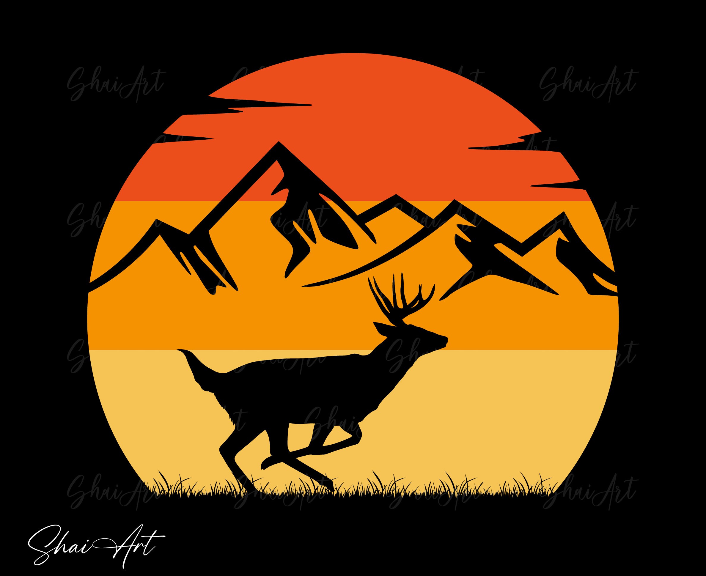 Deer Running Silhouette Svg, Deer Svg, Deer Hunting Svg, Svg, Png ...